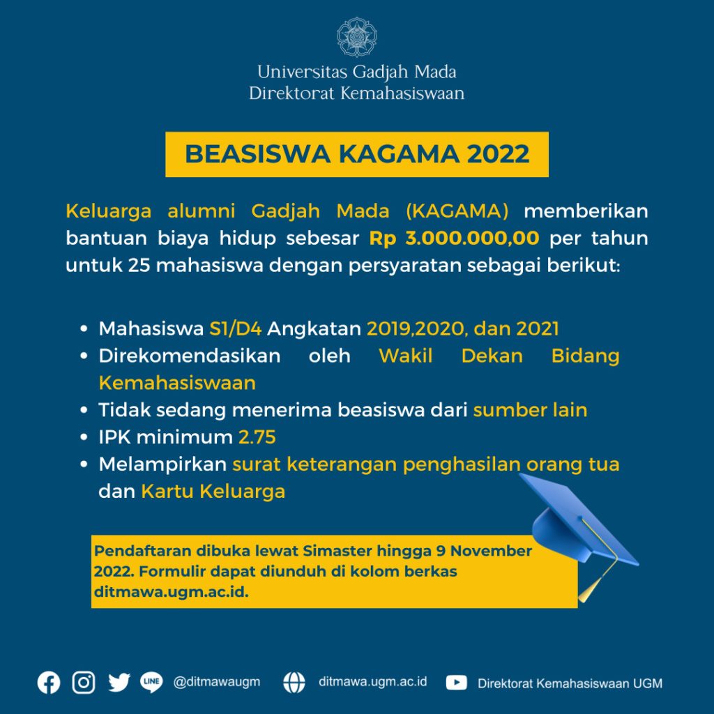 Penawaran Beasiswa Kagama & Yayasan Marga Pembangunan Jaya – FIB-UGM