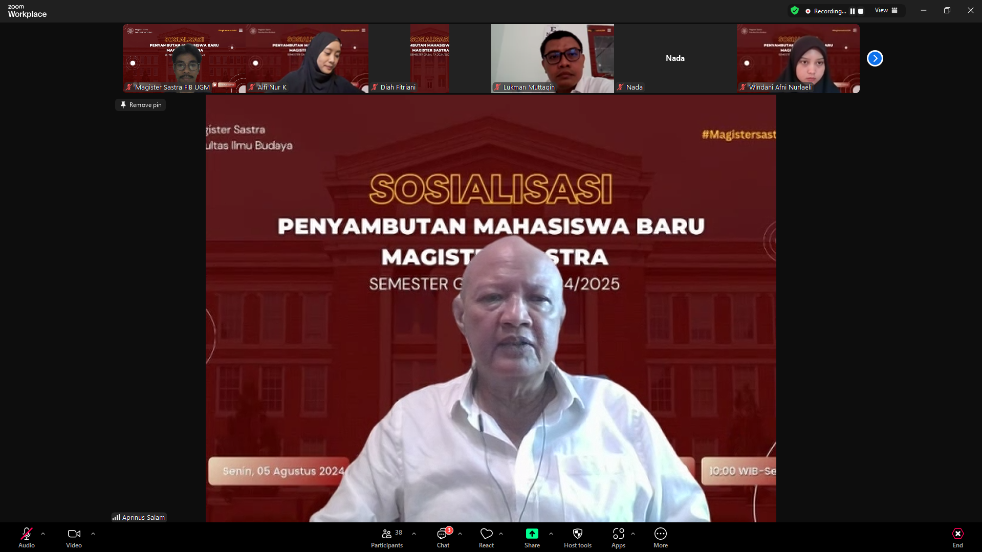 Socialization of New Student Admissions for Master of Literature for ...